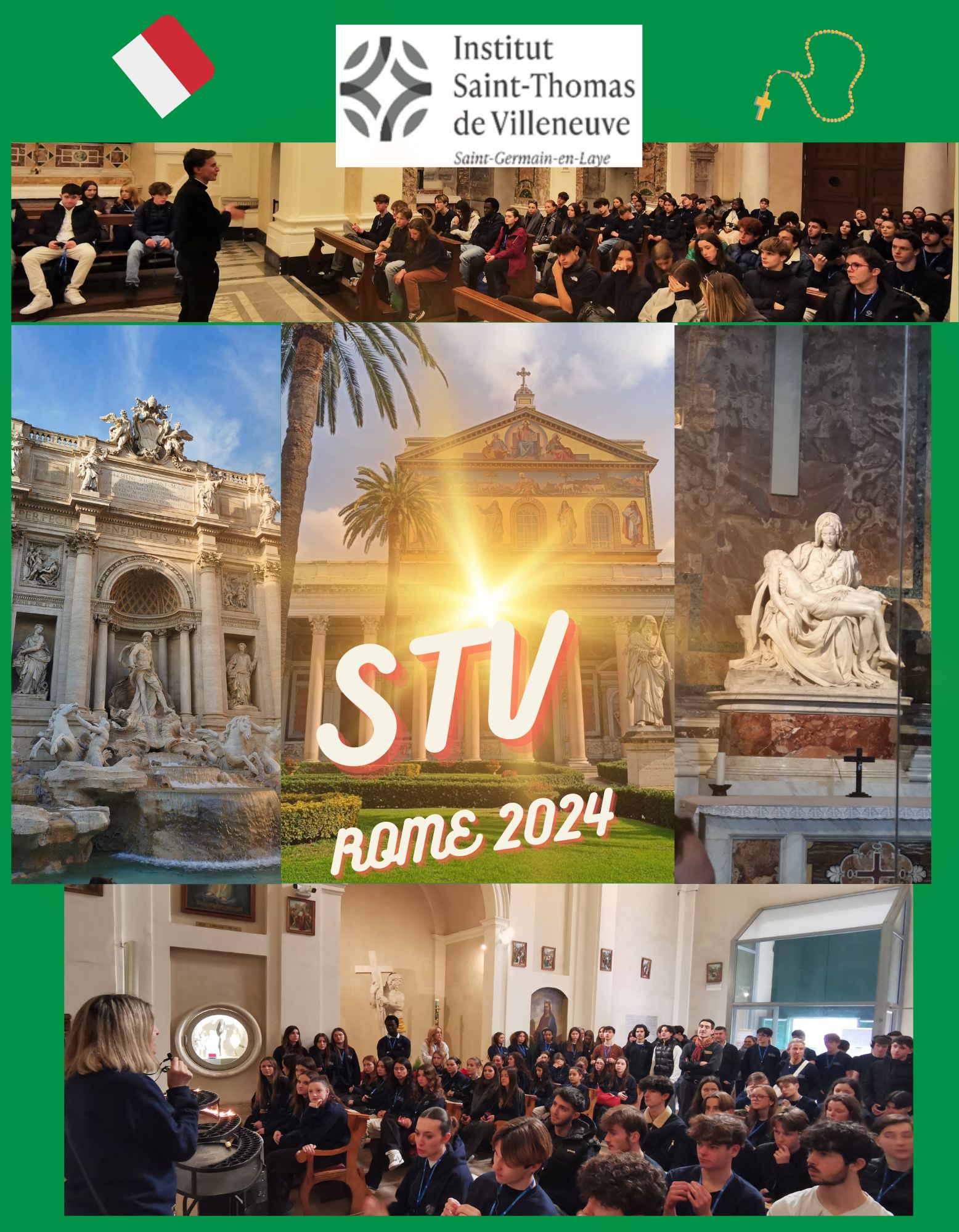 Les 1ères à Rome - Institut Saint Thomas de Villeneuve